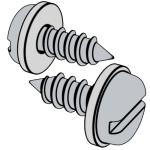 ISO 10510 (S3) - 2011Slotted Pan Head Tapping Screws with Plain Washer
