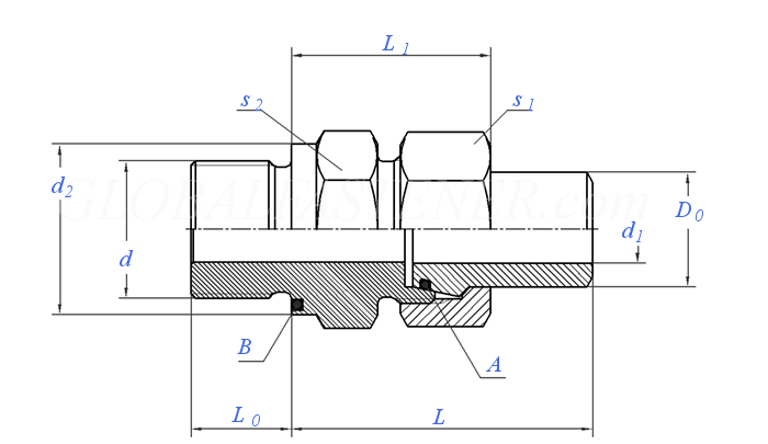 JB /T 6381.2 - 2007Welding Cone Couplings Straight Male Stud Couplings with G-type Pipe Threads