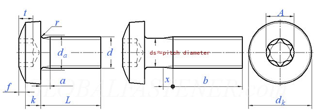 JASO F 116 (T11) - 2005T-type TORX Binding Head Machine Screws