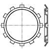 UNI 7437 - 1975Retsining rings for housing bores - Normai type