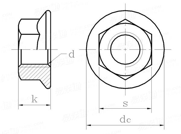 ISO 4161 - 1983Hexagon nuts with flange