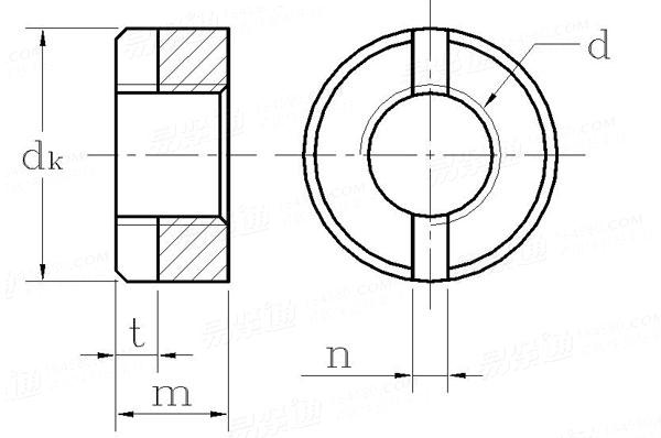 DIN 546 - 1986Slotted round nuts
