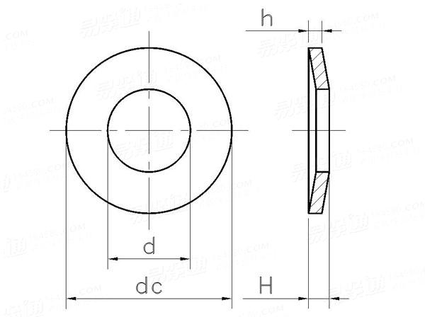 JIS B 1251 - 2001Conical Spring Lock Washers - Type 1