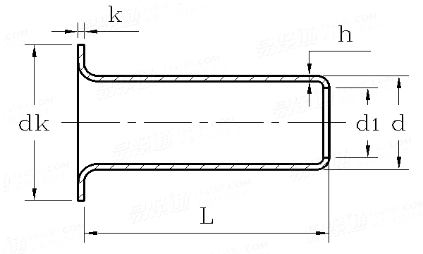 DIN 7339 - 1993One-piece tubular rivets drawn from strip