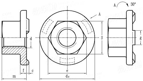 DIN 977 - 1998Hexagon Weld Nuts with Flange