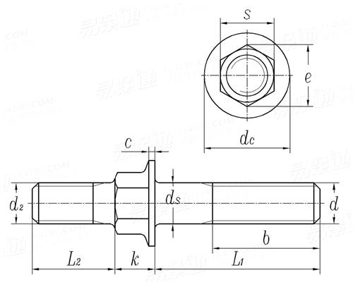 Q 130Bolt with double end
