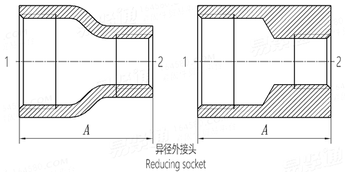 BS EN 10241 (T13) - 2000Steel Threaded Pipe Fittings, Table 13 - Reducing Socket